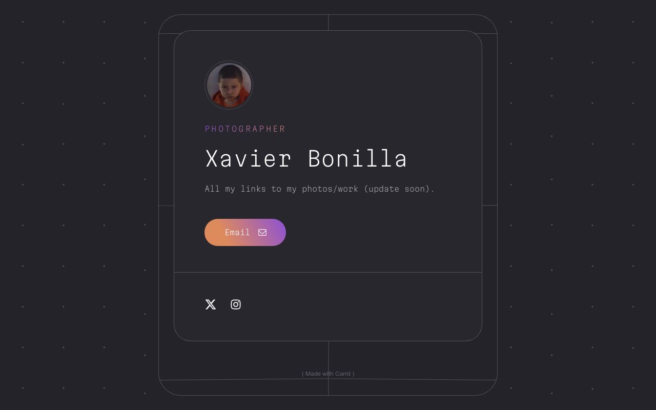 links [xaviersphotography.carrd.co]